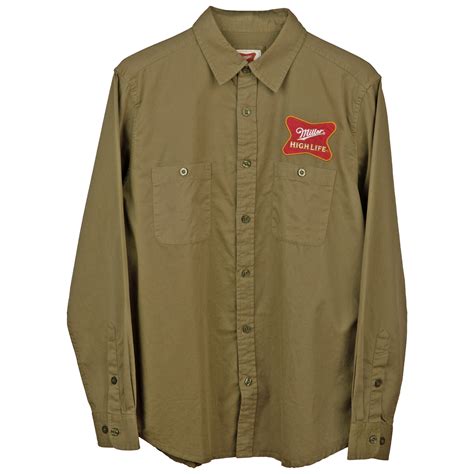 Miller High Life Button Down Collared Shirt Brew