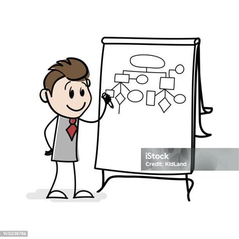Dessin De Personnage De Bâton De Dessin Danimation Illustration
