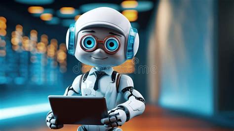 Robot Personal Assistant Helps Man Stock Image Image Of Gadget Artificial 294097867