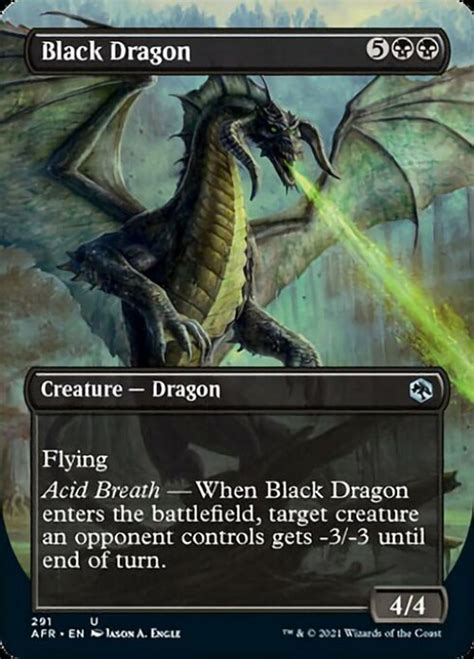 Magic The Gathering Adventures In The Forgotten Realms Single Card Uncommon Black Dragon 291