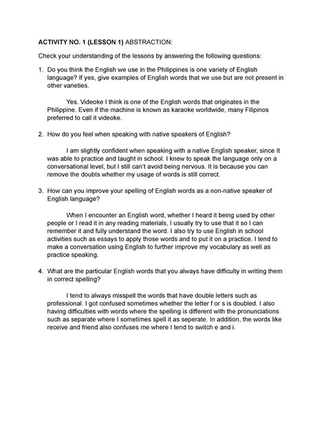 Pcm Activity No 1 Pcm Assignment Activity No 1 Lesson 1