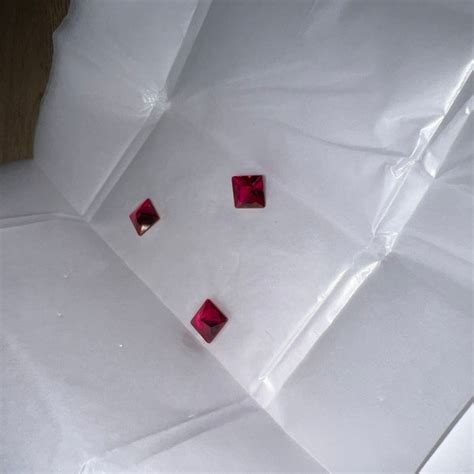 Square Princess Lab Grown Ruby Etsy