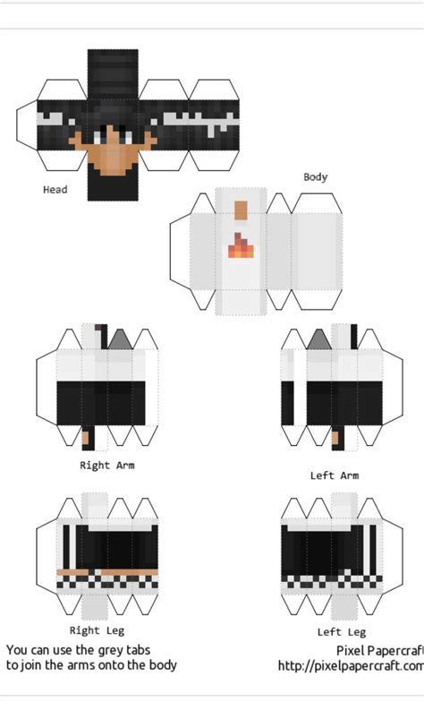 Minecraft Skin Papercraft Minecraft Papercraft Texturas Y Accesorios