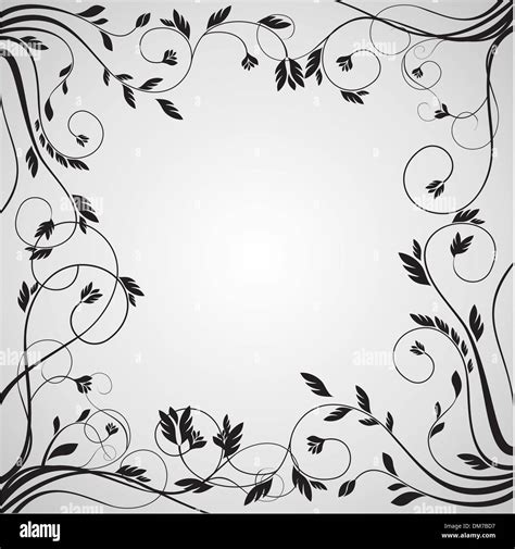 Abstract Floral Curly Frame Stock Vector Image And Art Alamy