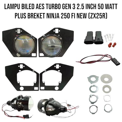 LAMPU BILED TURBO AES GEN 3 2 5 INCH 55 WATT PLUS BREKET 2 5 INCH PNP