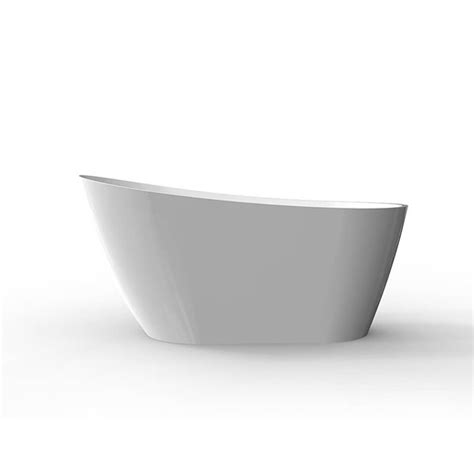 Baignoire Autoportante Ovale Dans Un Rectangle En Acrylique Blanc Aubree De GEF 31 Po L X 59 Po