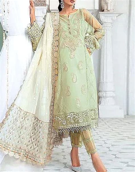 Heavy Embroidered Organza Party Wear Dress 2025 Price In Pakistan