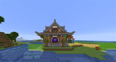 I Made A Japanese Shrine For My Nether Portal Ill Make A Bridge To It