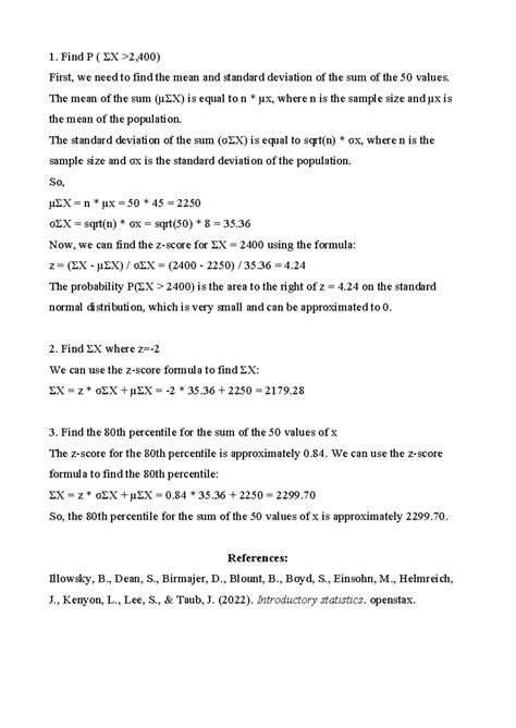 Statistics Unit 8 Learning Journal Mean Std Dev And Percentiles