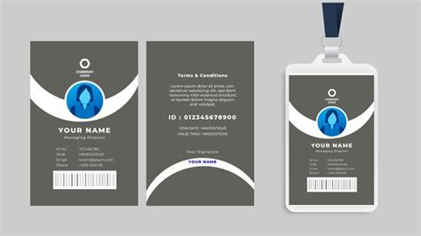 Free Vector Id Card Illustration