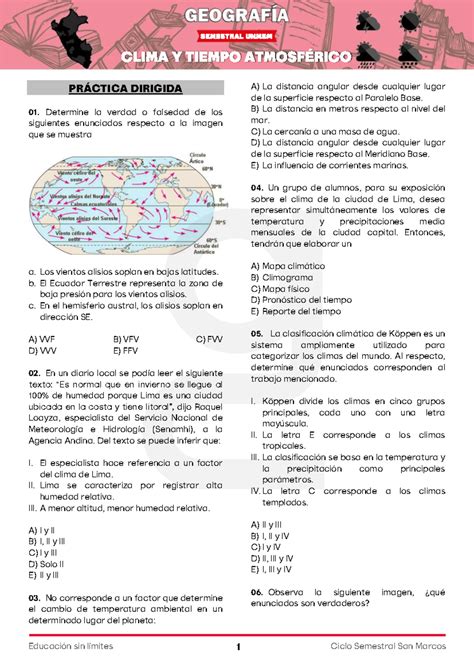 Semana 18 al 22 de marzo Geografía PRÁCTICA DIRIGIDA Determine la