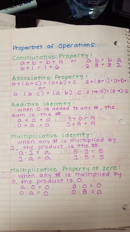 Jacobsen Middle School Seventh Grade Mathematics Notes