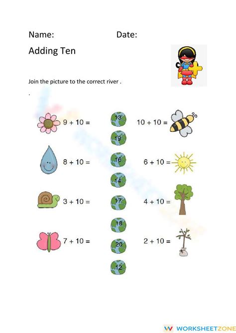 Adding Ten Worksheet