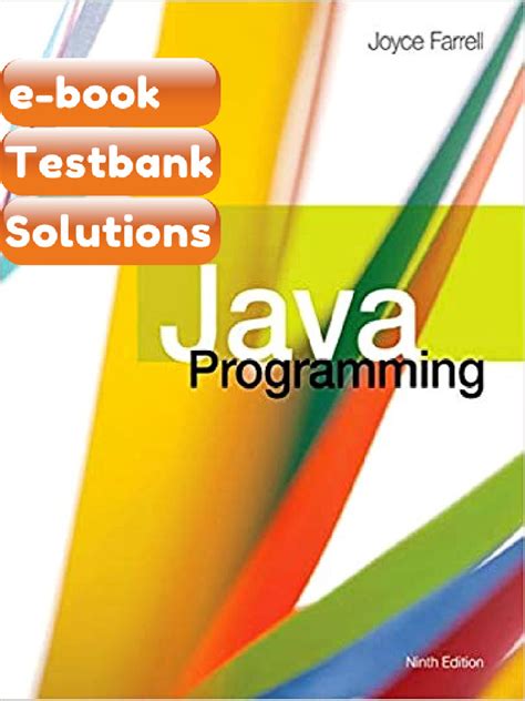 Testbank Java Programming 9th Edition By Joyce Farrell Download Pdf