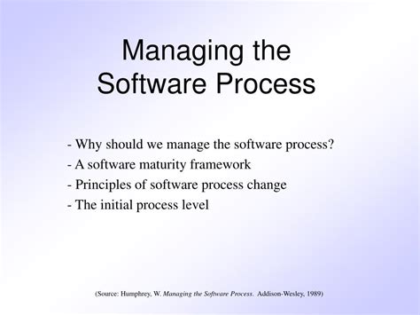 PPT Managing The Software Process PowerPoint Presentation Free Download ID 166423