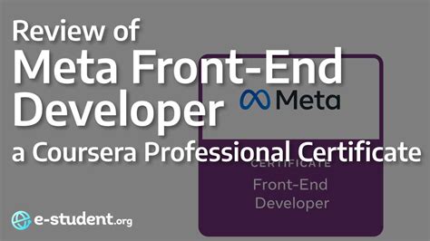 Review Of Coursera S Meta Front End Developer Professional Certificate