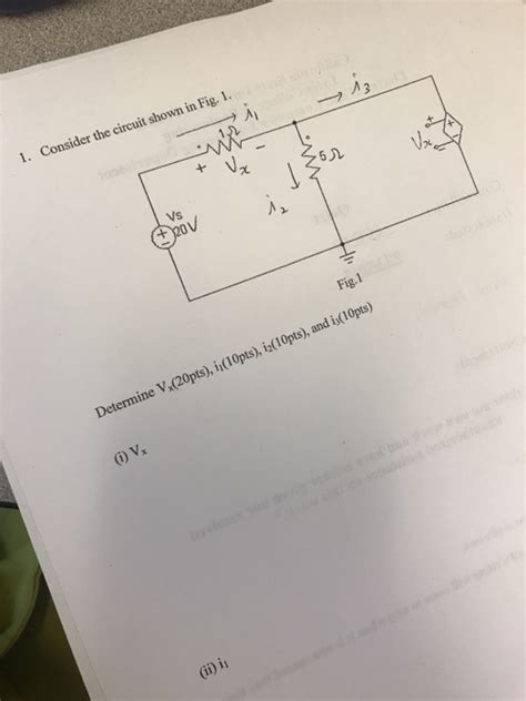 solved 1 consider the circuit shown in fig 1 ャ vs fig 1