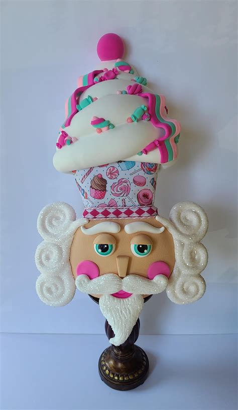 Candyland Nutcracker Head Christmas Tree Wreath Attachment Etsy