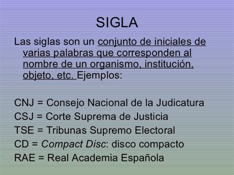 10 Ejemplos De Siglas Con Sus Definiciones Brainly Lat