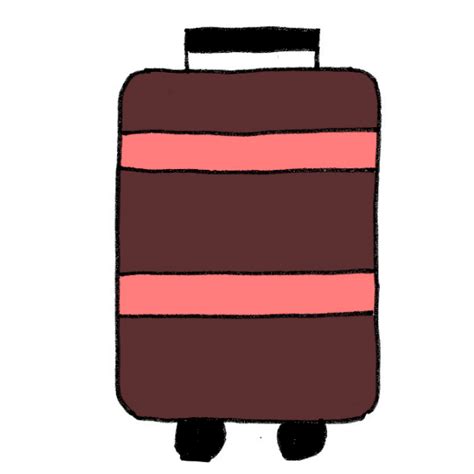 スーツケースのイラスト かわいいフリー素材が無料のイラストレイン