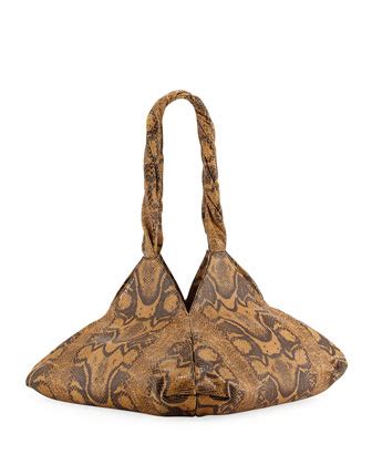 Givenchy Pyramid Python Print Shoulder Bag Beige Neiman Marcus
