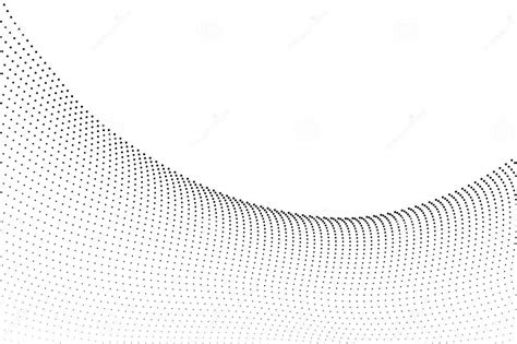 Flowing Dots Particles Wave Pattern Halftone Gradient Background Stock