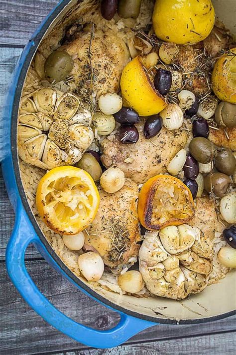 One Pot Greek Lemon Chicken And Rice Dishing Delish