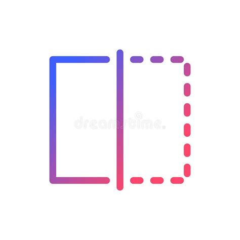 Crop Video Length Pixel Perfect Gradient Linear Ui Icon Stock Vector
