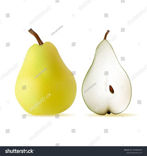 Fresh Pear Pear Slice Vector Stock Vector Royalty Free 2185862959