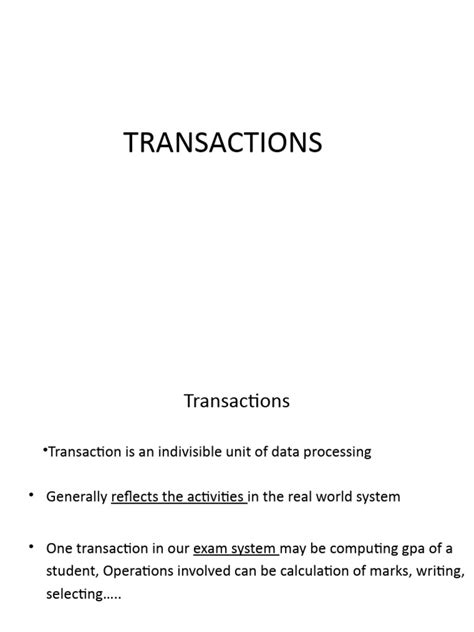 11 Transactions Pdf Database Transaction Databases