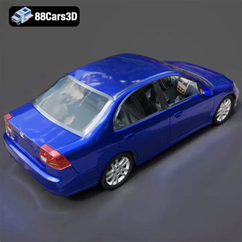 Honda Civic Sedan 2001 3d Model 3d Printable Stl 88cars3d Download 3d