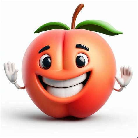 Download Peach Fruit Cartoon Peach Royalty Free Stock Illustration