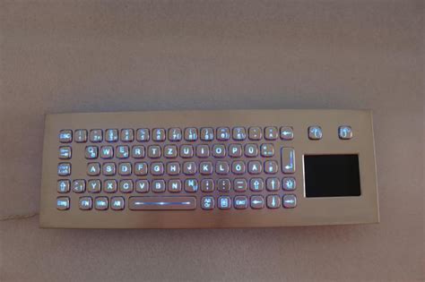 Ip67 Wired Illuminated Steel Keyboard Vandal Proof Waterproof Touchpad