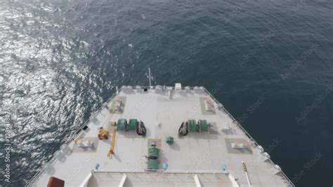 Aft Of Large Ship Top View Stock Video Adobe Stock