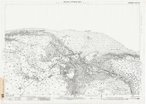 Old Ordnance Survey Map Of Lynmouth And Lynton In 1904