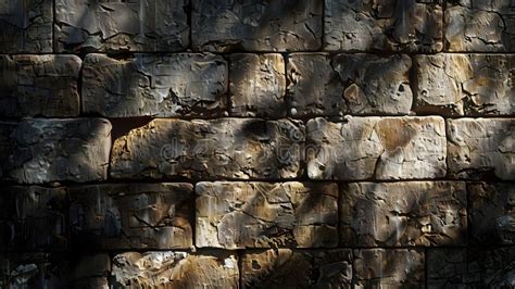 Generative Ai Masonry Wall Brick Stone Construction Old Background Or