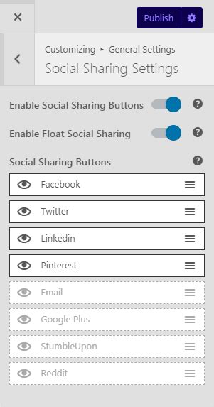 How To Configure Social Sharing Settings Prosys Themes Documentations