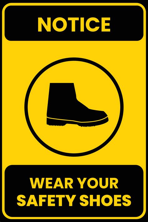Wear Safety Shoes Sign And Label Vector 22893437 Vector Art At Vecteezy