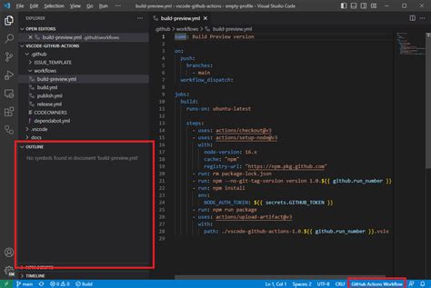 Code Outline Support · Issue 66 · Githubvscode Github Actions · Github