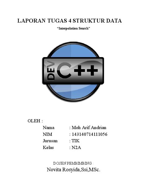 Doc Interpolation Search Pada C