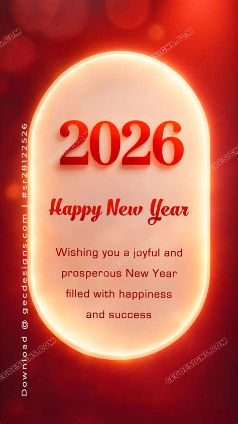 Happy New Year Wishes 2026 Image With Yellow Floral Design Bright
