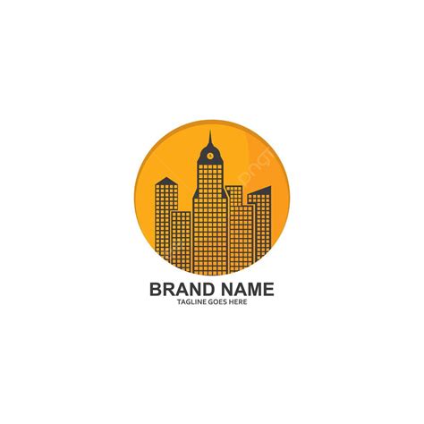 City Logo Iconsimple Vector Illustration City Sunset House Vector City