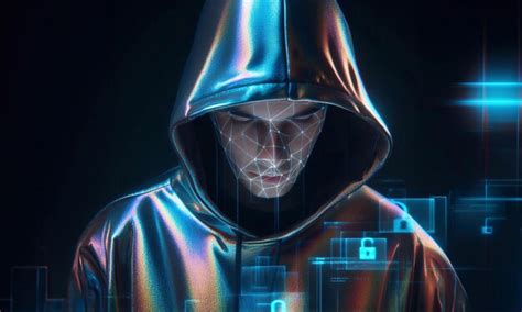 Premium Photo Hacker In Mysterious Looking Hood Is Using Hologram