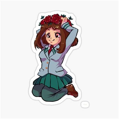 Ochaco Uraraka Sticker For Sale By Klarikatt Redbubble