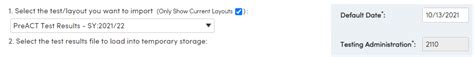 Test Specific Information Preact Aeries Software