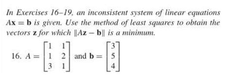 solved in exercises 16 19 an inconsistent system of linear