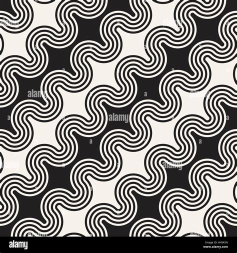 Seamless Wavy Lines Pattern Repeating Vector Texture Stylish Stripes Background Contemporary