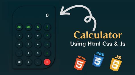 Create Calculator Using Html Css And Js With Source Code Youtube