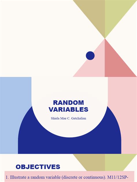 Random Variables Pdf Probability Distribution Random Variable
