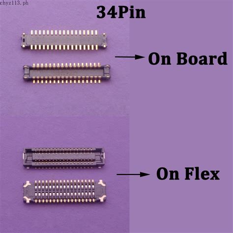 1pcs 34 Pin Lcd Screen Display Fpc Connector On Motherboard For Samsung